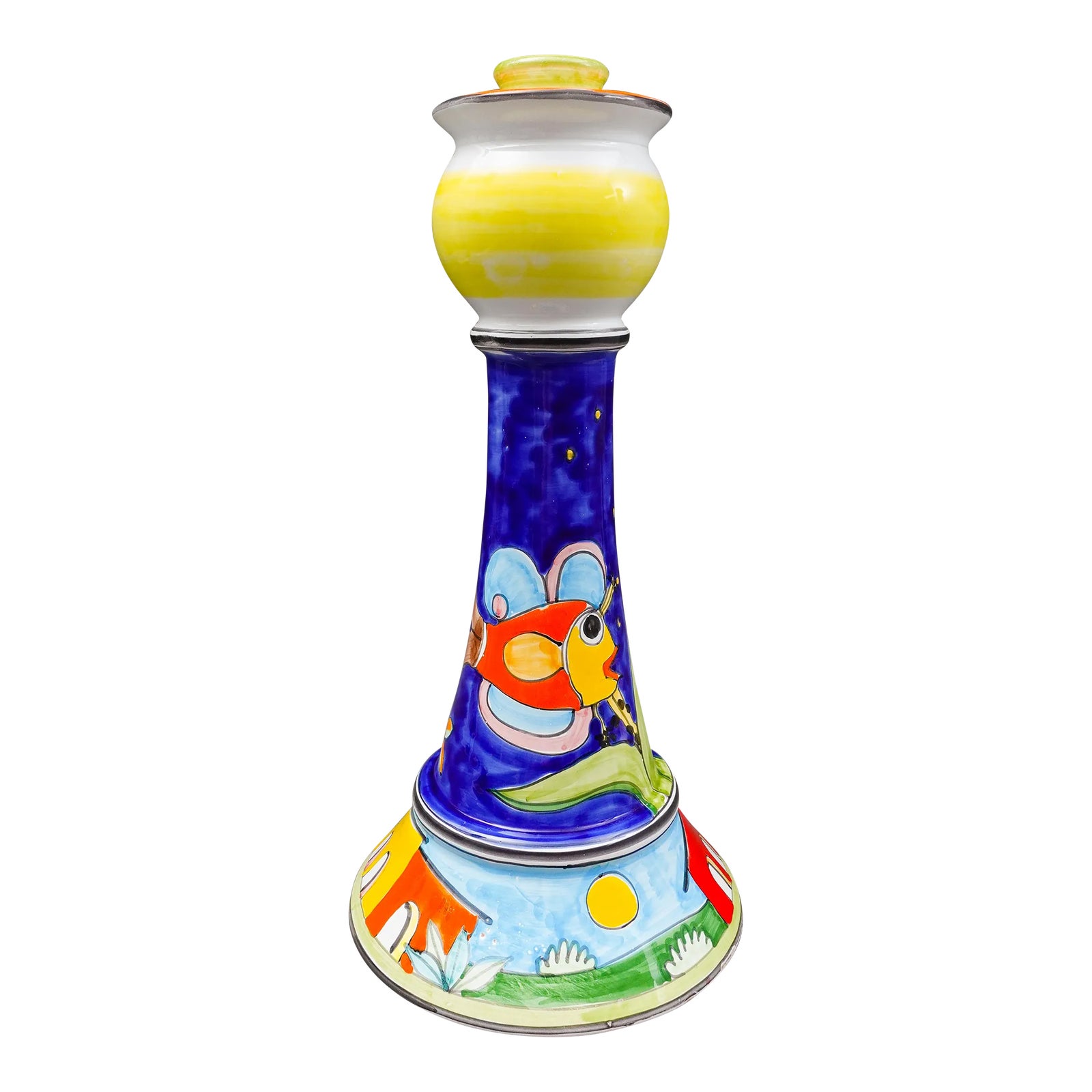 Mid 20th Century Nino Parrucca Italy Hand Painted Fish Art Pottery ...