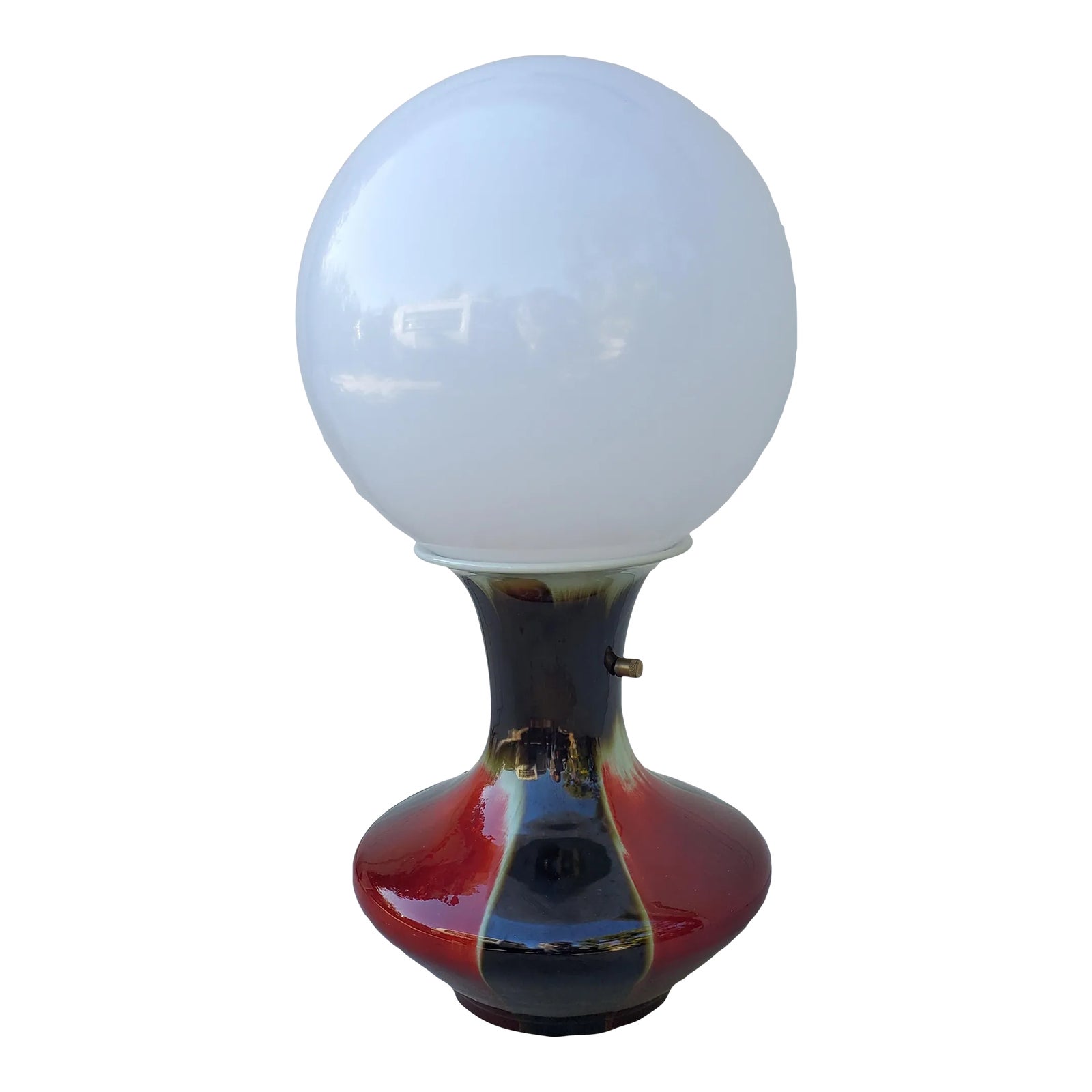 Vintage Large Chinese Flambe Oxblood Sang De Boeuf Porcelain Vase Globe ...