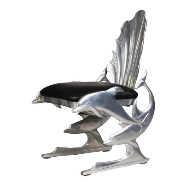 Ray Lewis Cast Aluminum Dolphin Chair | Chairish