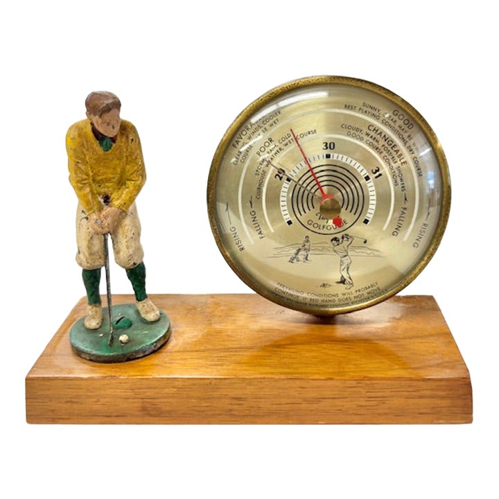 Mid Century Golf Barometer - Decorative Object | Chairish