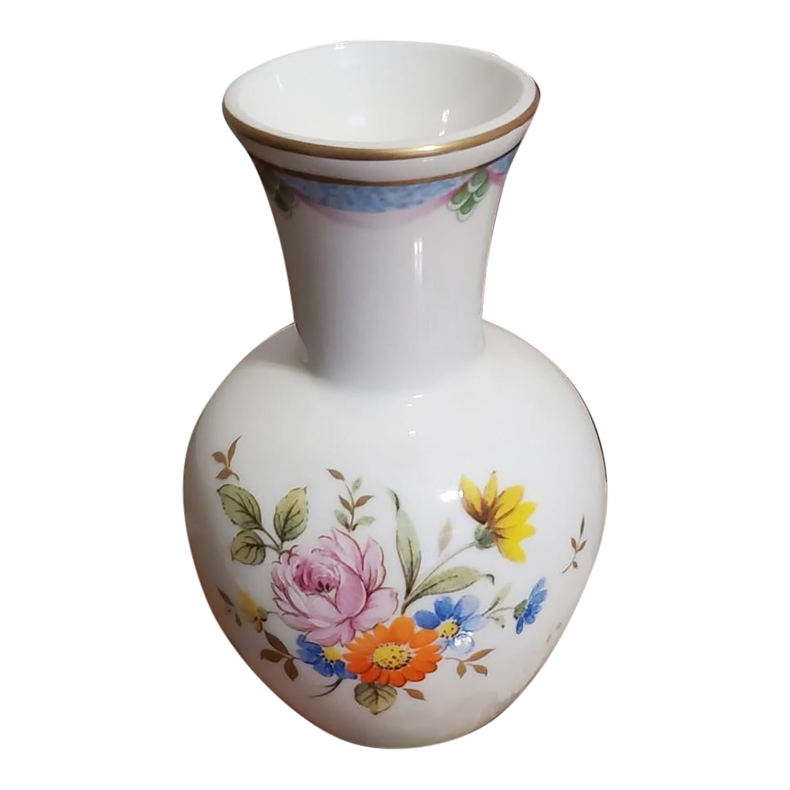 1980s Christopher Stuart Bone China Miniature Bud Vase | Chairish