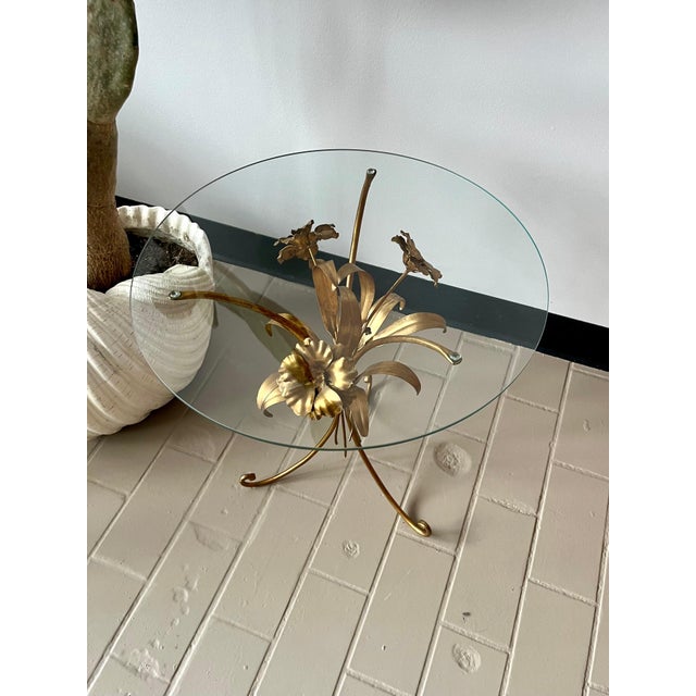 1960s Vintage Hollywood Regency Hans Kogl Style Gold Gilt Side Table ...