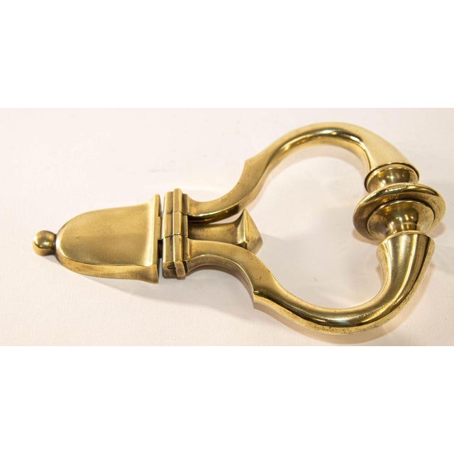1940s Georgian Style Solid Polished Brass Door Knocker | Chairish