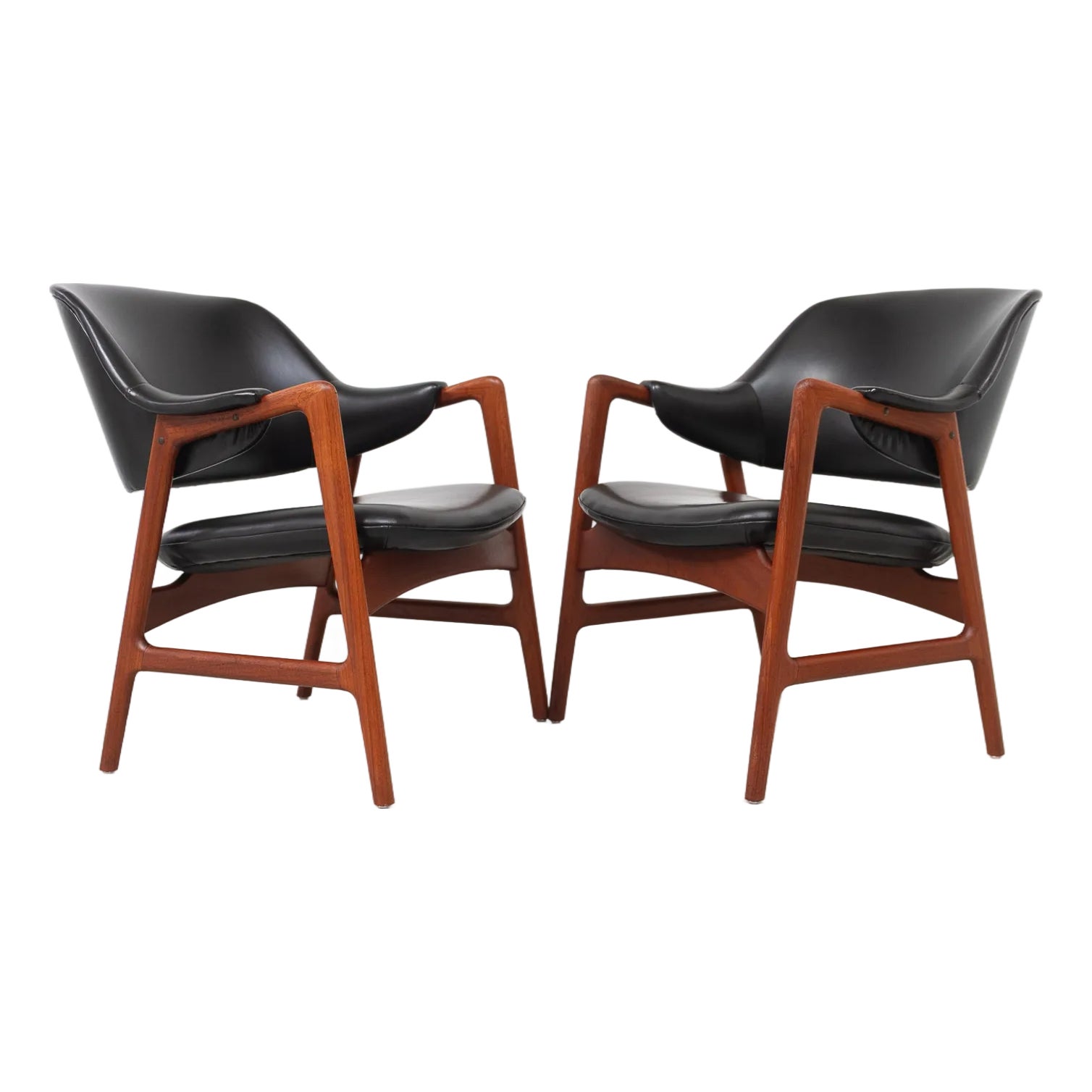 Set of Vintage Junior Teak Armchairs by Ingmar Relling for VSM, 1950s ...