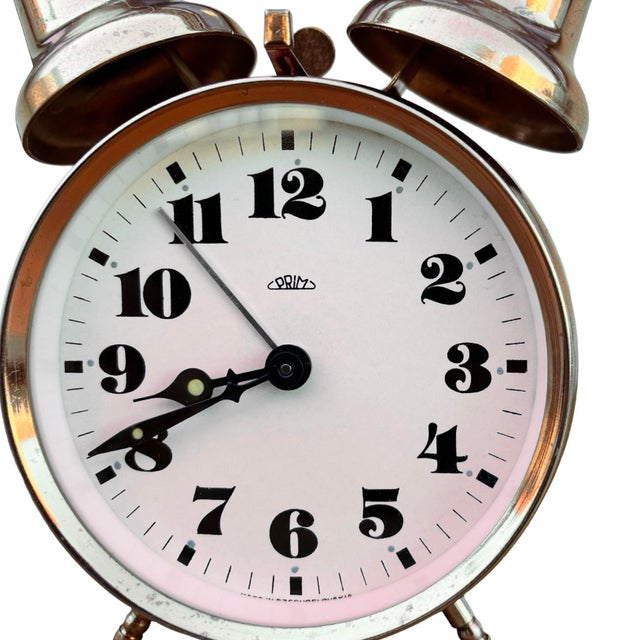 Prim Copper Mechanical Alarm Clock, Czechoslovakia, 1970s. | Chairish