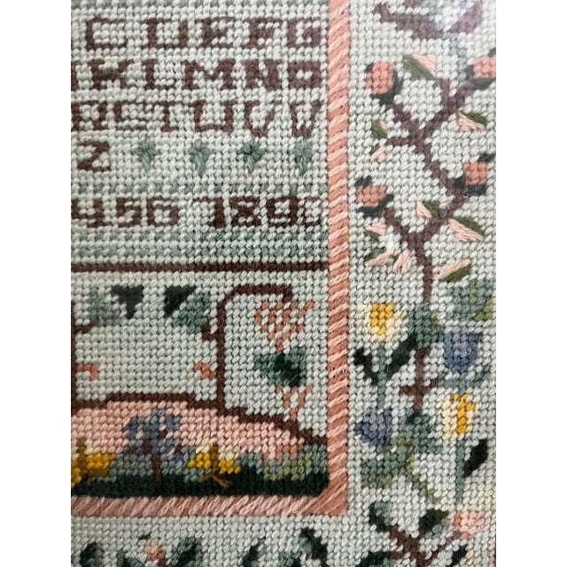 Early 1900s American Needlepoint Sampler | Chairish