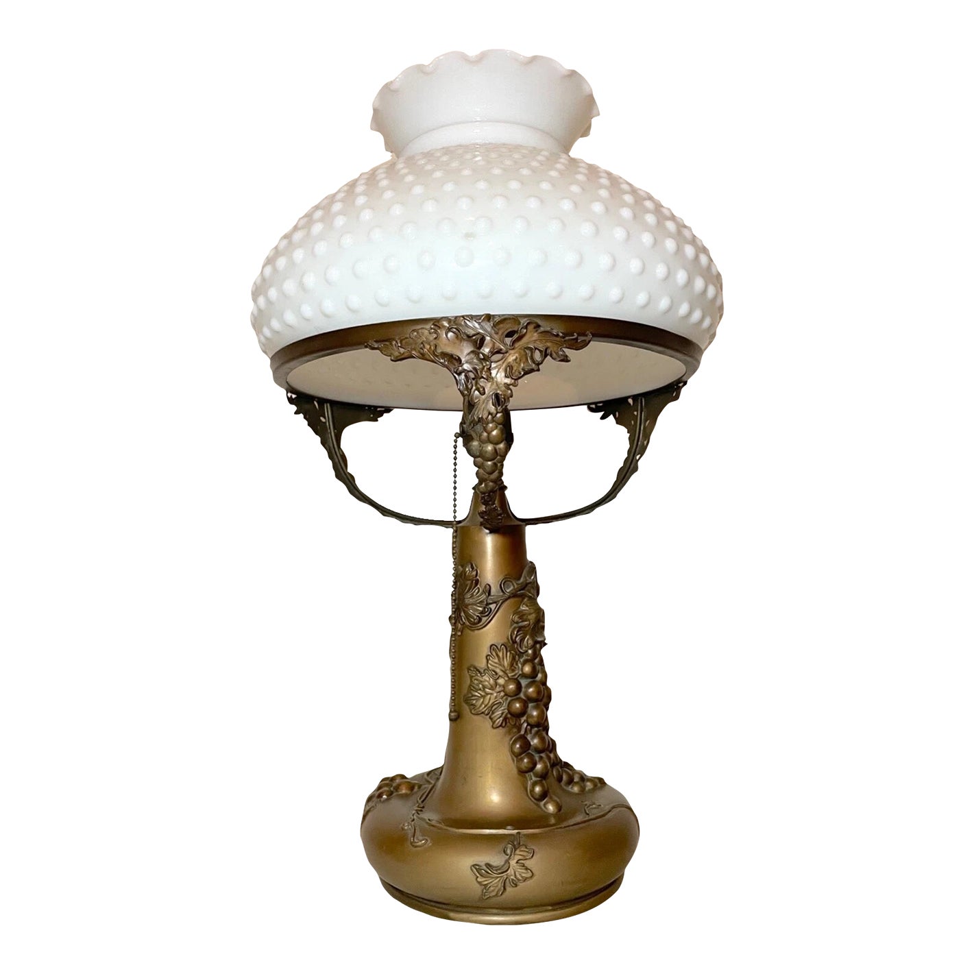 Large Antique Bronze Patinated Grape Pairpoint Electric Oil Style Table ...