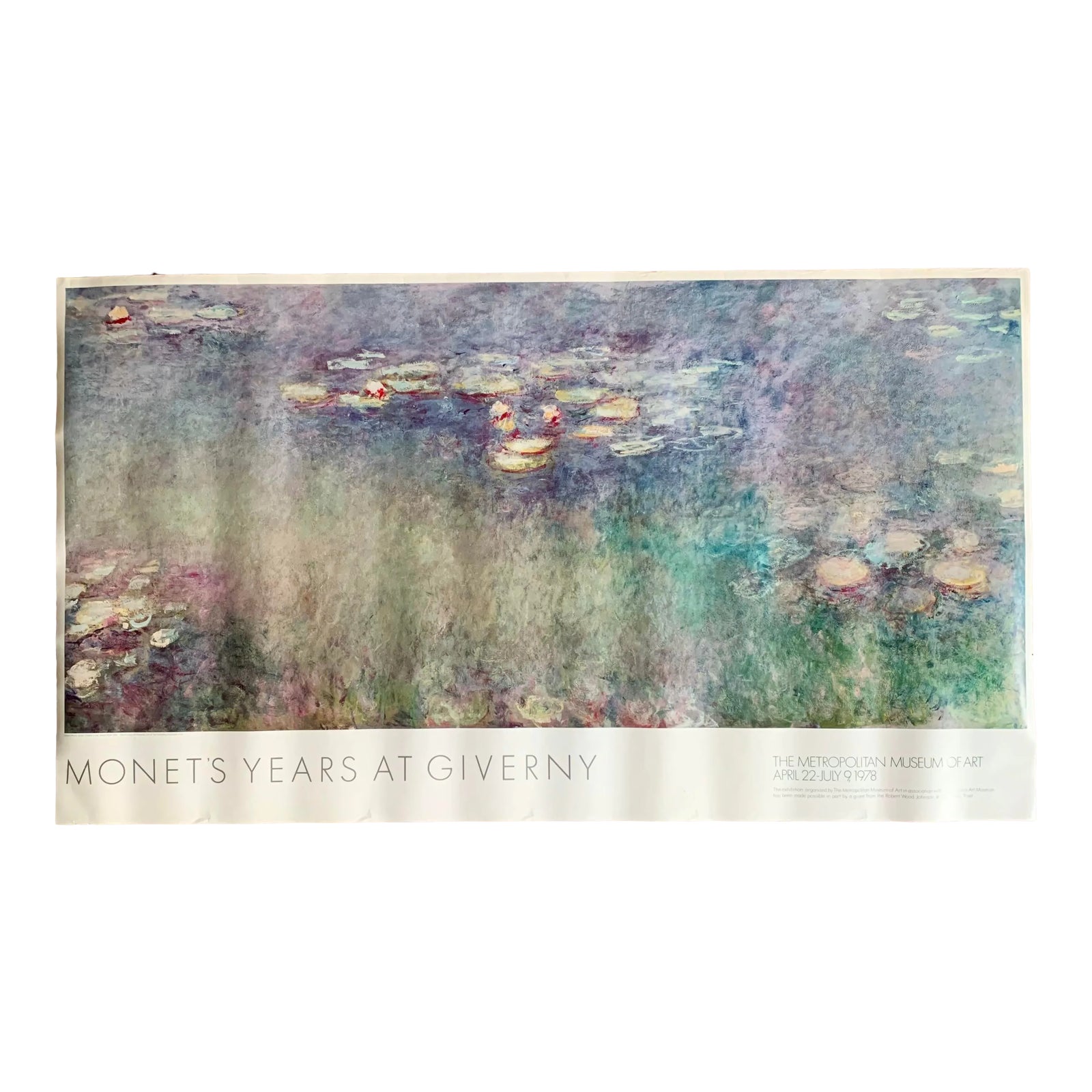 1978 Claude Monet Metropolitan Museum of Art Exhibit Poster | Chairish