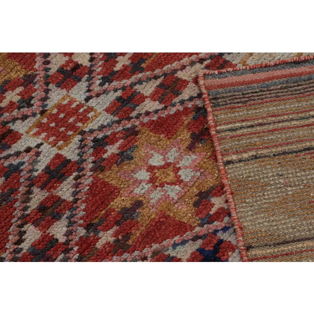 Rug & Kilim’s Moroccan Style Rug in Red With Gold Geometric Patterns ...