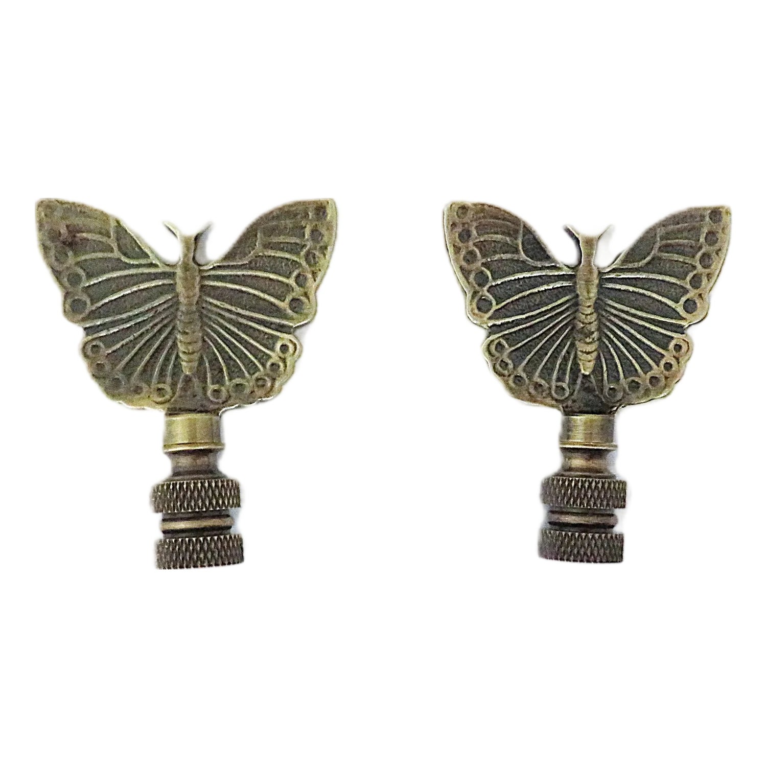 Pair of Butterfly Lamp Finials Butterflies | Chairish