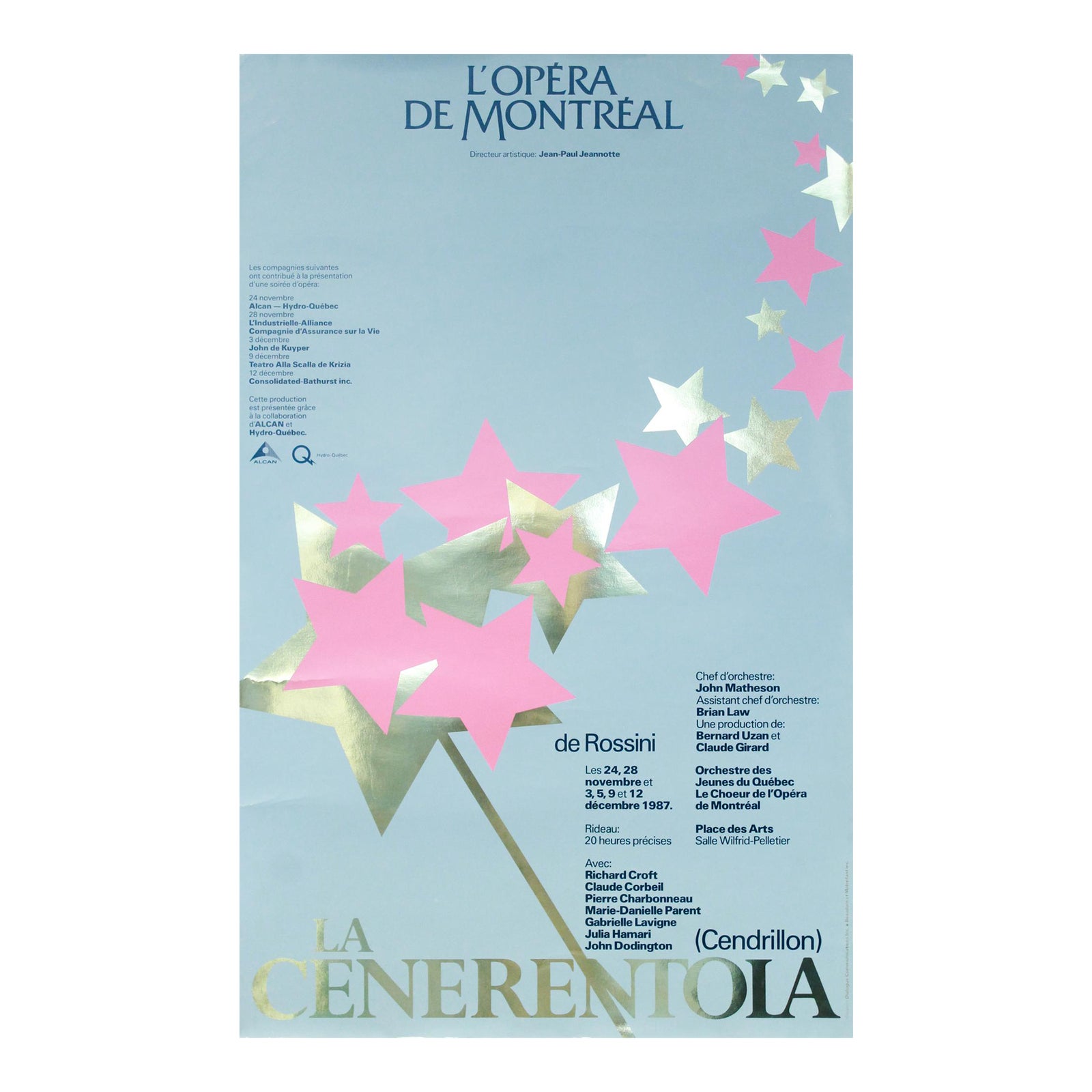 1987 Opéra De Montréal Poster, La Cenerentola (Cendrillon) De Rossini ...