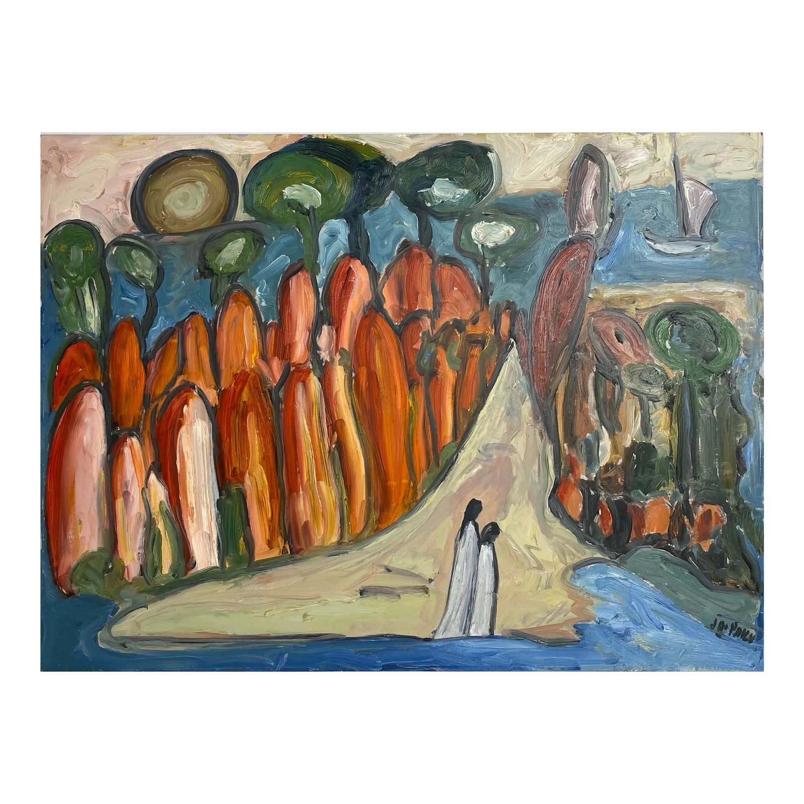 Jo Patch Landscape Painting | Chairish