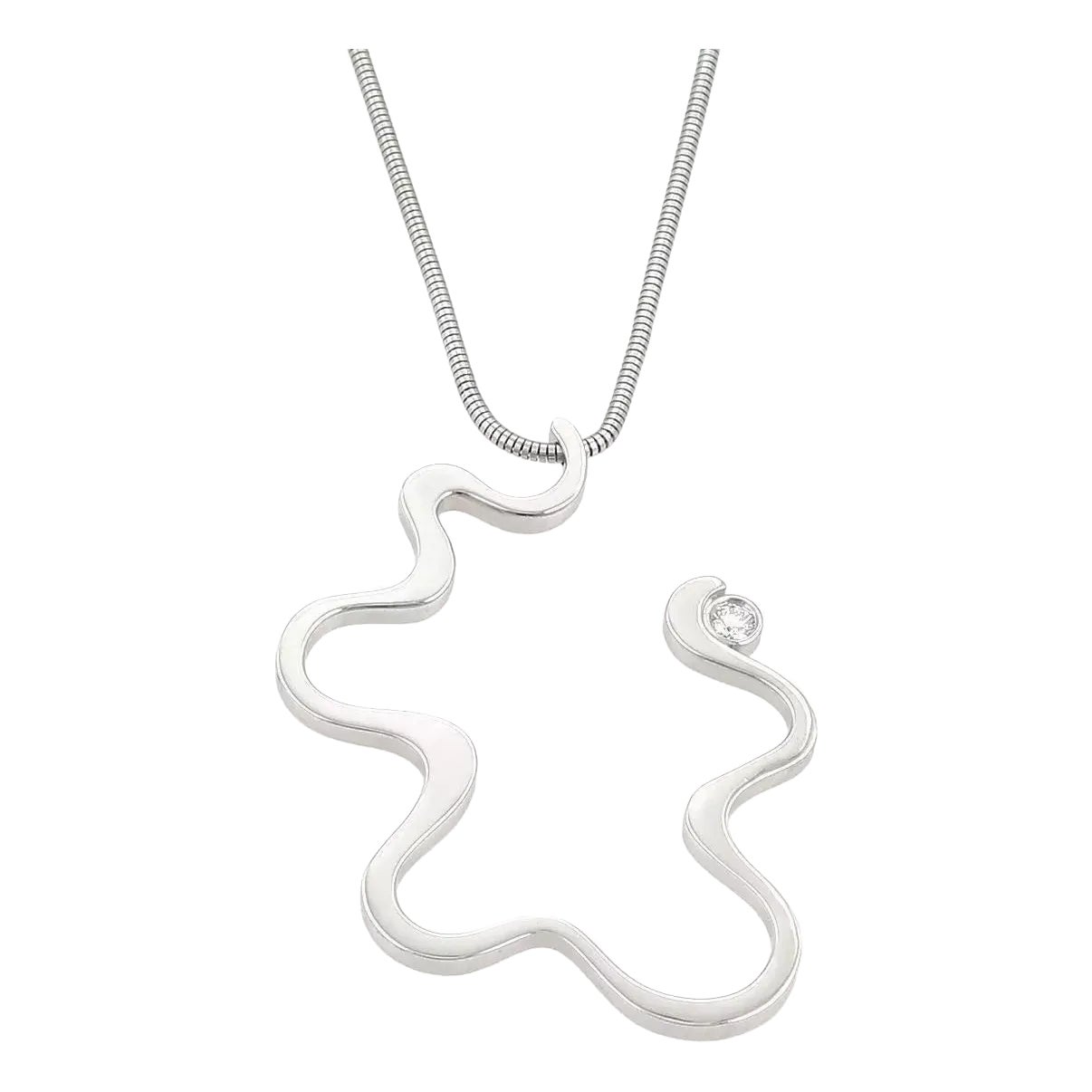 22133 - Tiffany & Co Frank Gehry Equus Diamond 18k White Gold Pendant ...