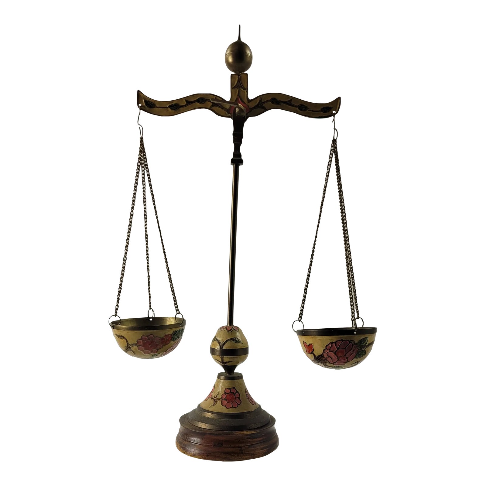 1970s Vintage Etched Brass Scales of Justice, Display, Apothecary Hand ...