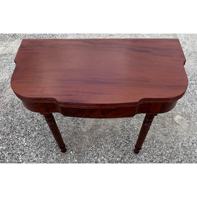 Antique Federal Mahogany Sheraton Card Table Circa 1820’s | Chairish