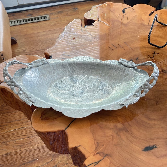 Vintage Hand Wrought Bread or Small Serving Dish by Rodney Kent | Chairish