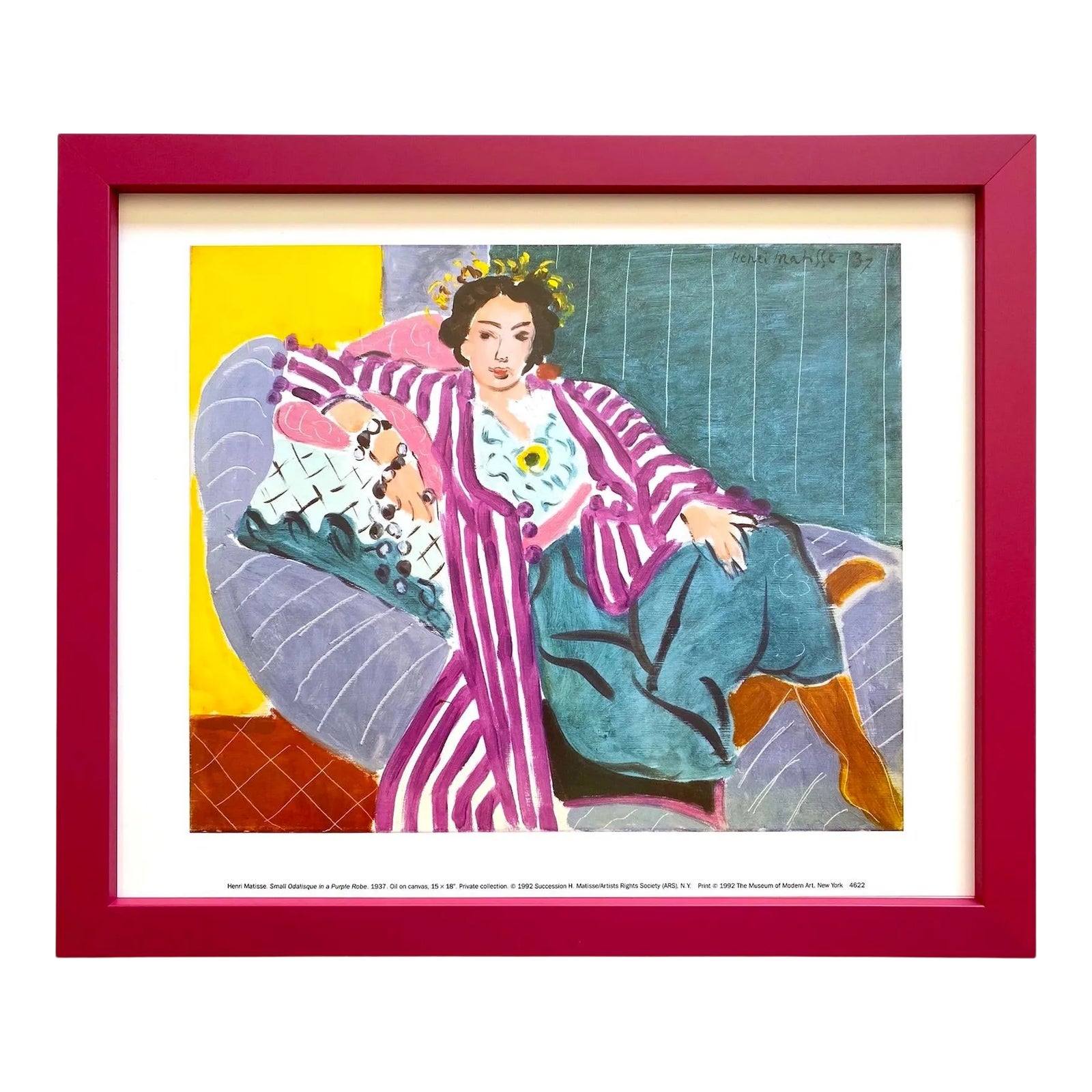 Henri Matisse Vintage 1992 Museum of Modern Art Framed Lithograph Print ...