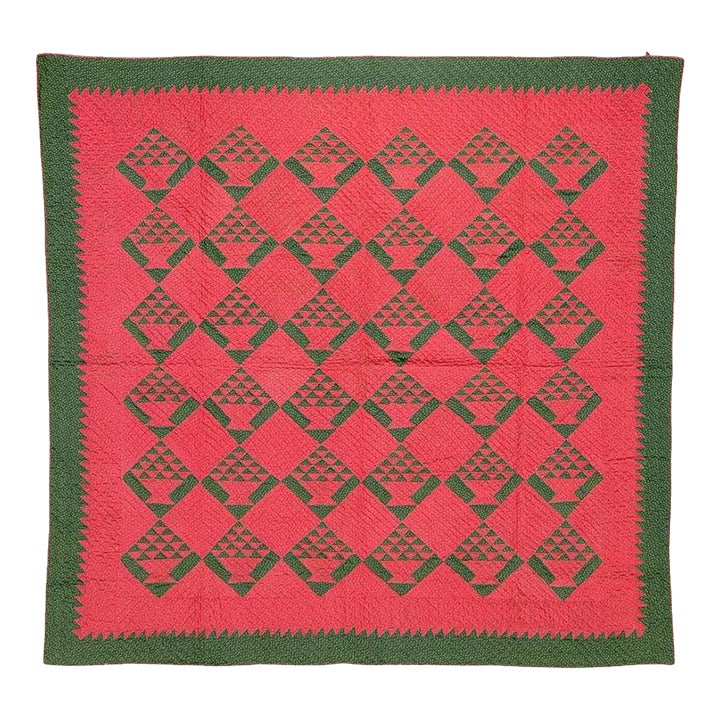 19Thc Baskets Quilt From Pennsylvania | Chairish