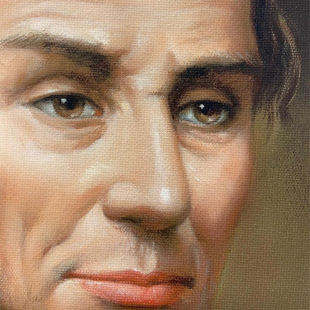 President Abraham Lincoln Framed Oil Painting Print, Framed | Chairish