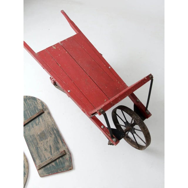 Antique Wooden Wheelbarrow Chairish