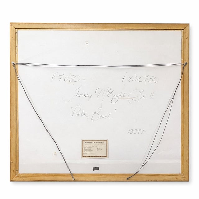Late 20th Century Thomas McKnight “Palm Beach” Framed Serigraph, Signed ...