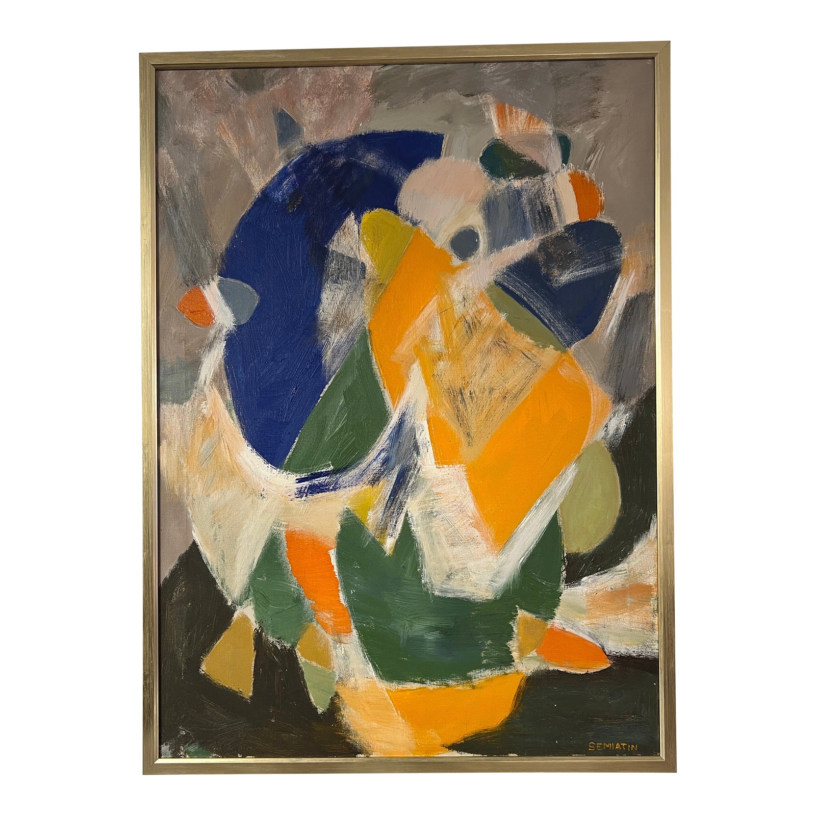 Late 20th Century Large Abstract, Expressionist, Painting on Canvas ...