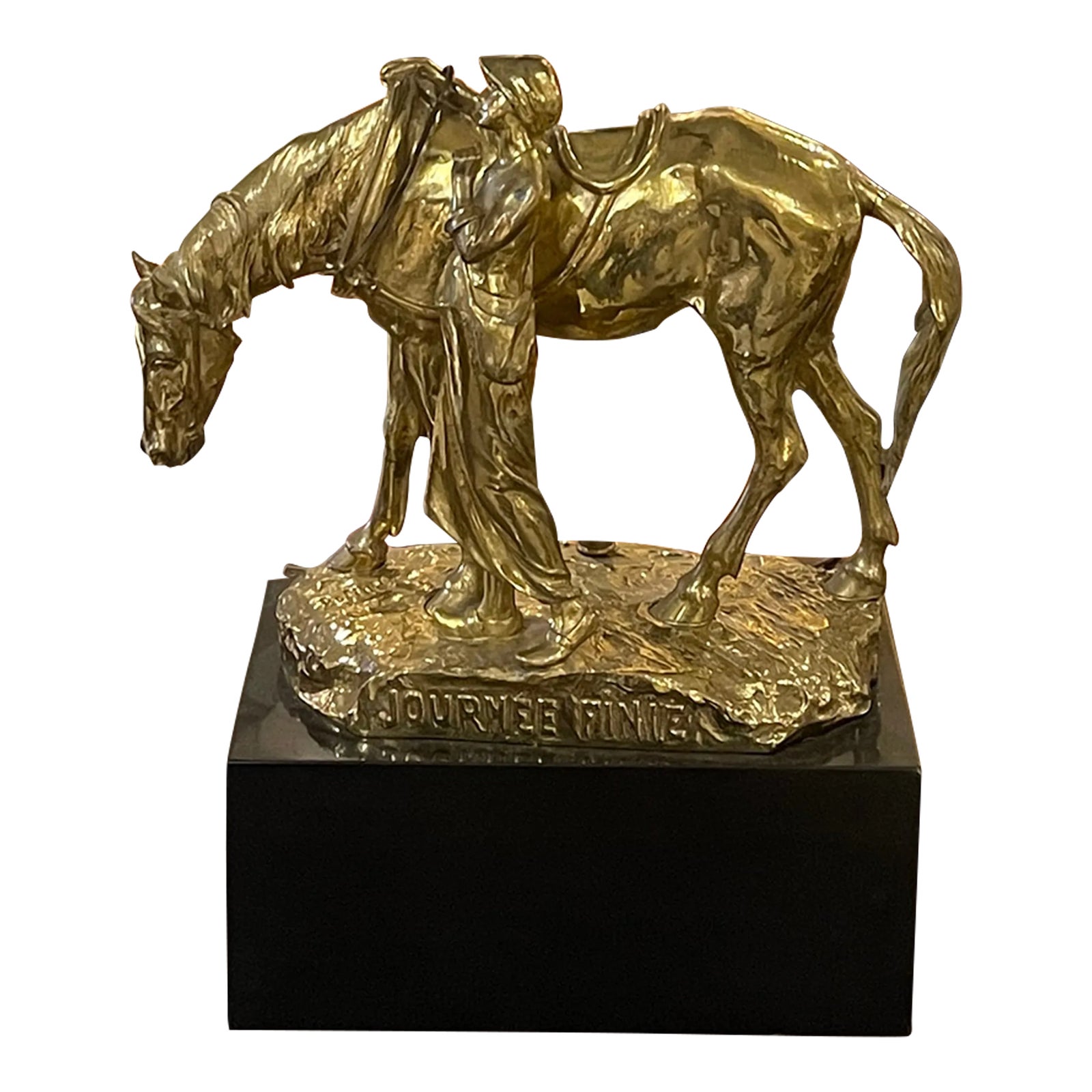 Circa 1900s Antoine Bofill Bronze “Journee Finie” Sculpture Converted ...