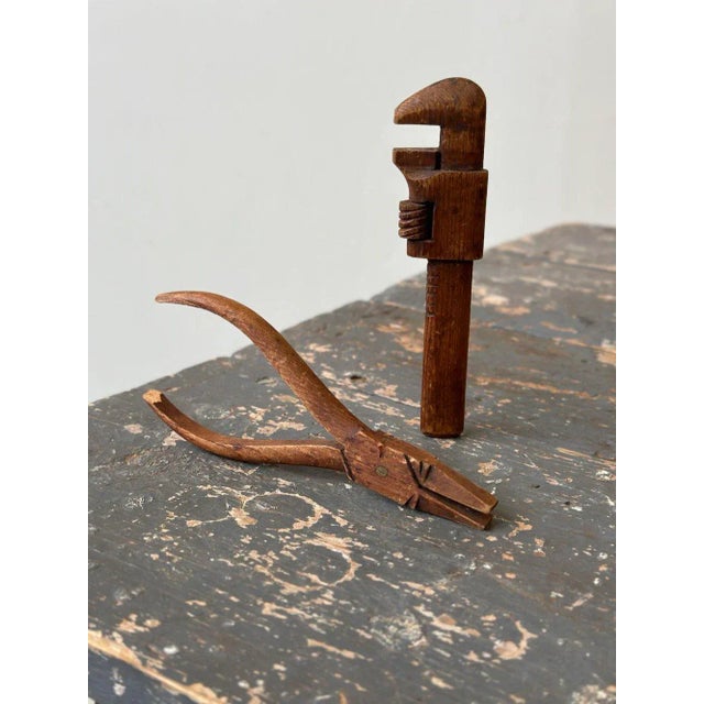 Vintage Hand-Carved Folk Art Tools, a Pair, Circa 1930s/40s | Chairish