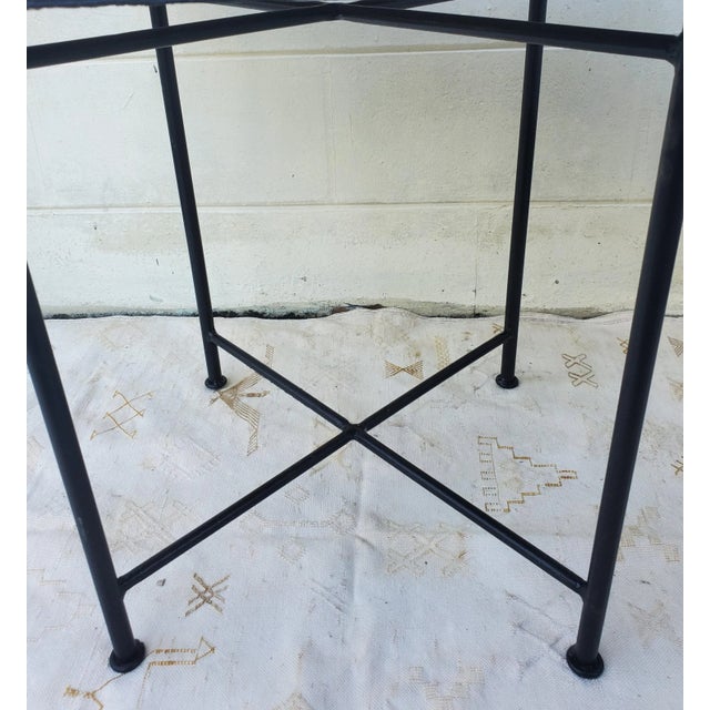 Square Mosaic Table, Lime Green and White | Chairish