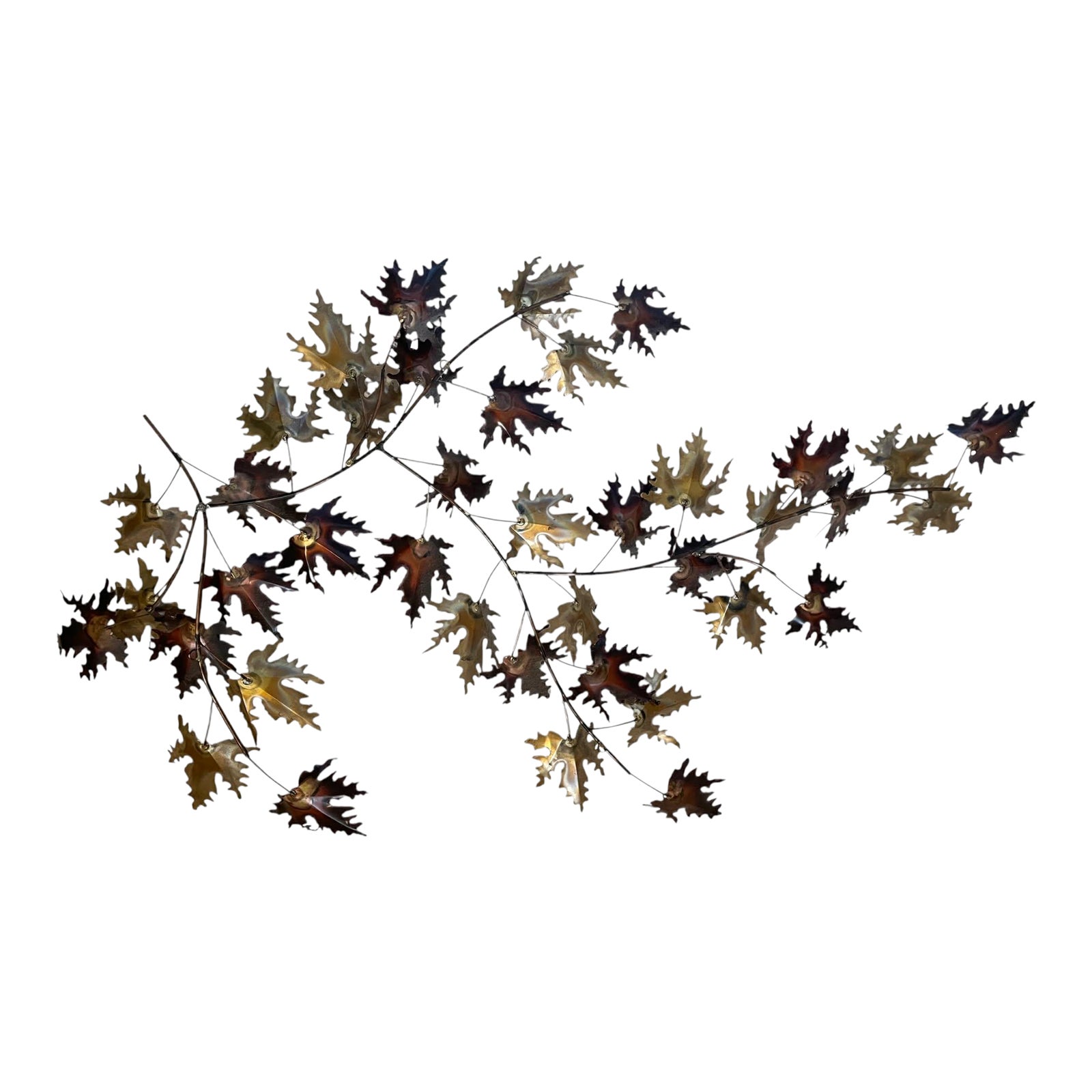 MCM C Jere' Inspired Maple Leaf Copper/Brass Wall Decor | Chairish