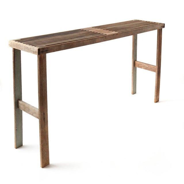 Mid 20th Century Vintage Slatted Console Table | Chairish