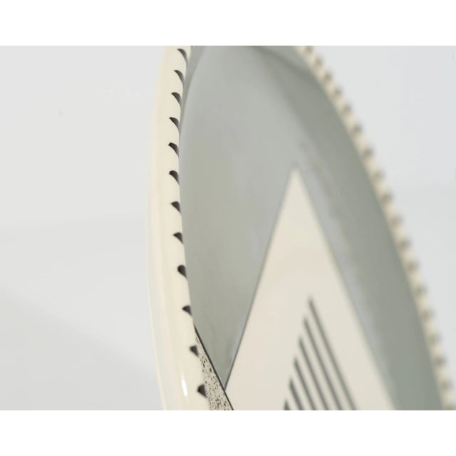 Michael Duvall Signed Postmodern Ceramic Plate | Chairish