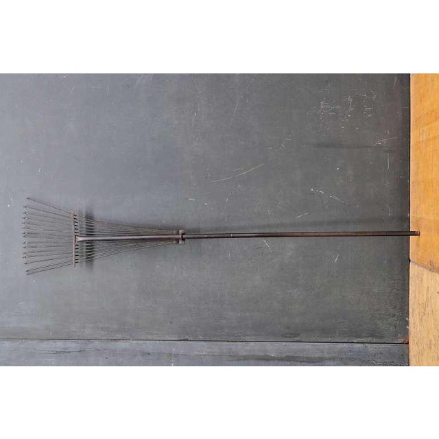 1910s Primitive Industrial Iron Witches Rake Sculptural Barn Tool ...