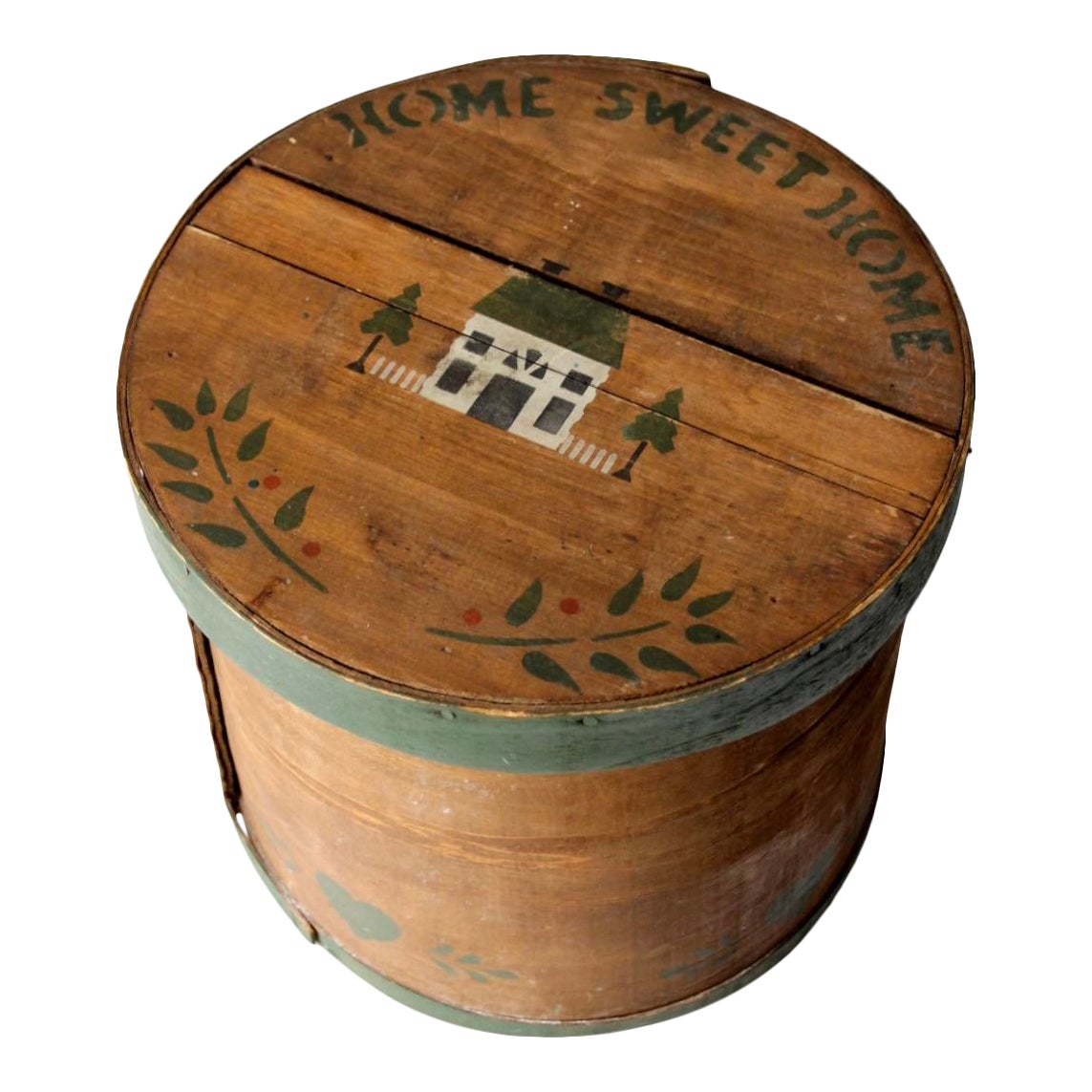 Vintage Stenciled Wooden Pantry Box | Chairish