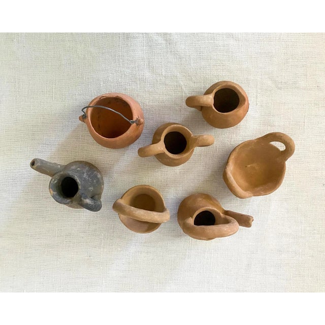 Vintage Miniature Pottery Set- 7 Pieces | Chairish