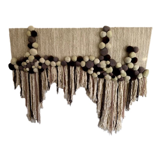 1970s Mid-Century Modern Macrame Art Wall Sculpture | Chairish