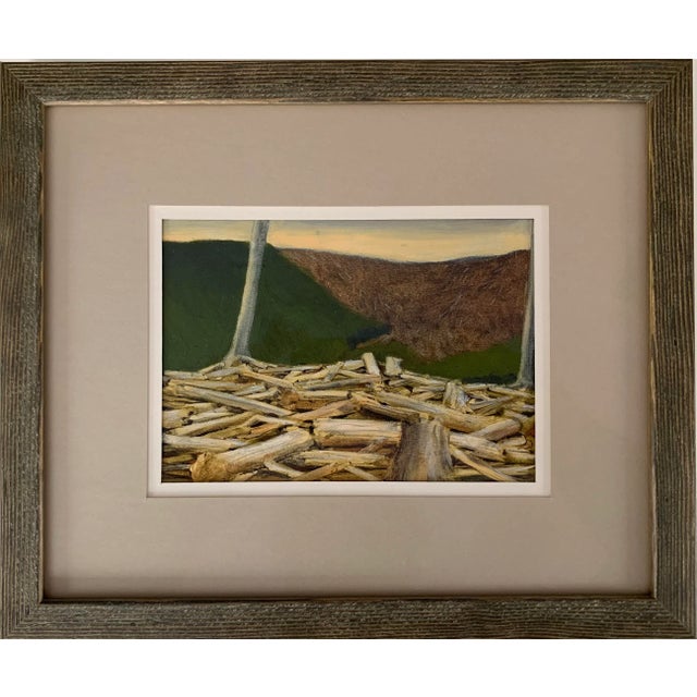 Oil Painting of a Pacific Northwest Logging Scene | Chairish