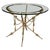 Glass Top Bronze Base End Table Attributed Jansen | Chairish