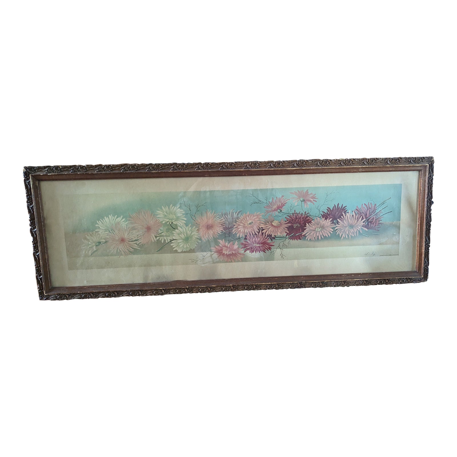 Late 20th Century Le Roy Jay Hoover and Son Floral Chromolithograph ...