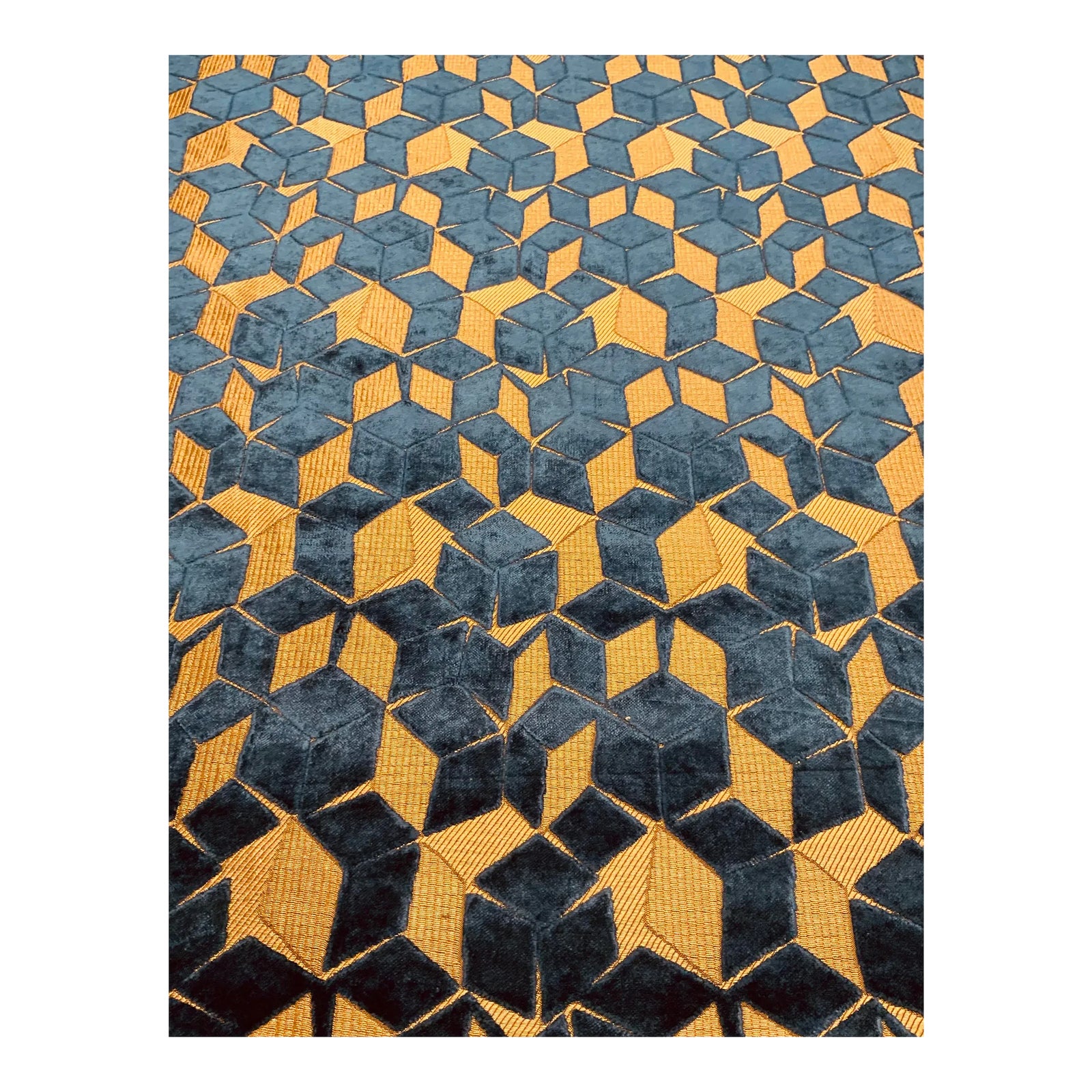 Designers Guild: Fitzrovia Cerulean Fdg2925-03 Blue and Bronze Cut ...