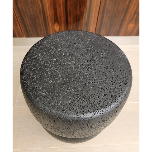 Christian Liaigre Cerro Lava Stone Indoor / Outdoor Side Table | Chairish