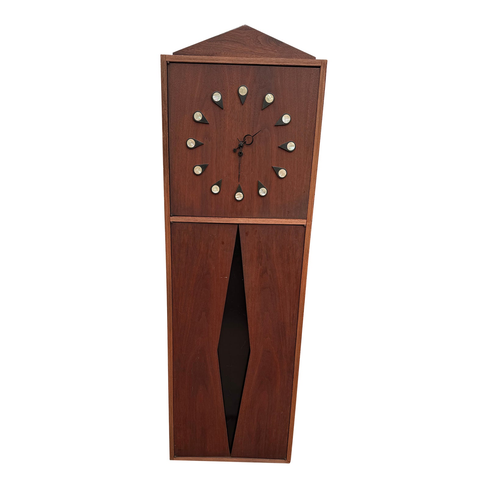 1960s Mid-Century Grandfather Clock With Storage | Chairish