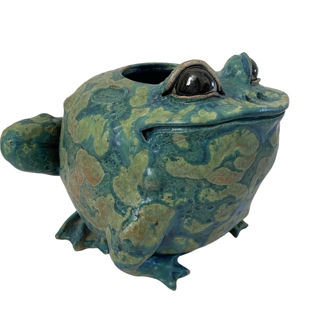 Fabulous Mid Century Ceramic Frog Planter or Vase | Chairish