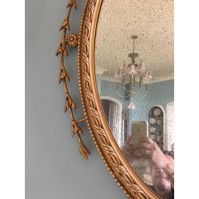 Giltwood Mirror with a Decorative Urn at Top, 20th Century | Chairish