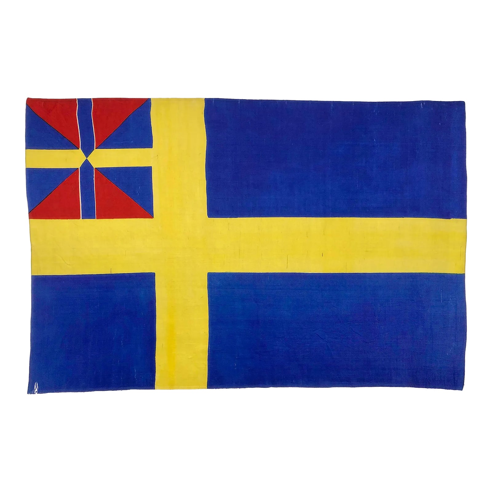 Antique Silk Parade Flag of Sweden With Union Mark | Chairish