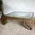 Chinoiserie Copper Finished Metal With Inlayed Glass Top Coffee Table ...