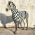 Vintage Boho Monumental Fiberglass Signed Zebra Sculpture | Chairish