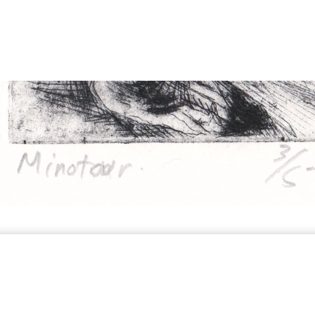 1995 Andrew Antoniou Minotaur Etching | Chairish