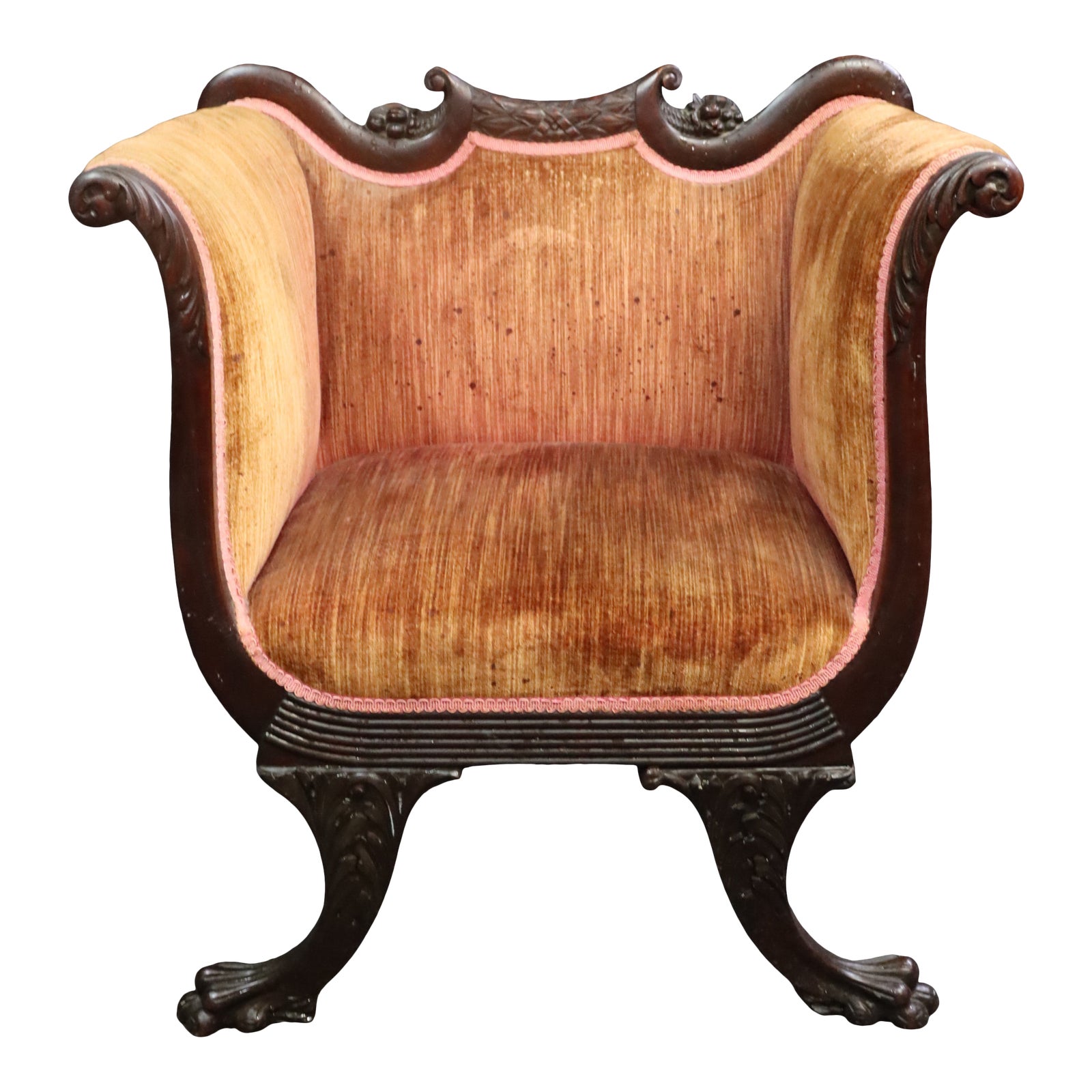 Empire Style Mahogany Chair | Chairish