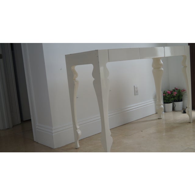 Reeves Design Ivory Wood Console Table | Chairish